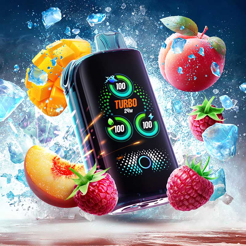 Drip'n by Envi x Fasta Blast 30K - Raspberry Peach Mango Ice | Bay Vape