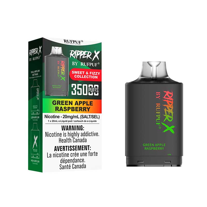 Rufpuf Ripper X Pod 35K - Green Apple Raspberry | Bay Vape