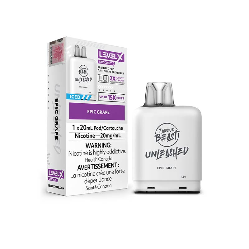 Level X Flavour Beast Unleashed Boost Pod - Epic Grape Iced | Bay Vape