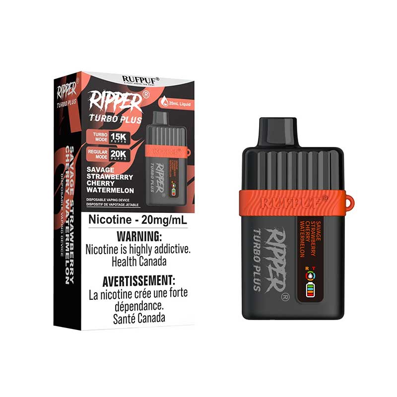 Ripper Turbo Plus 20K - Savage Strawberry Cherry Watermelon | Bay Vape