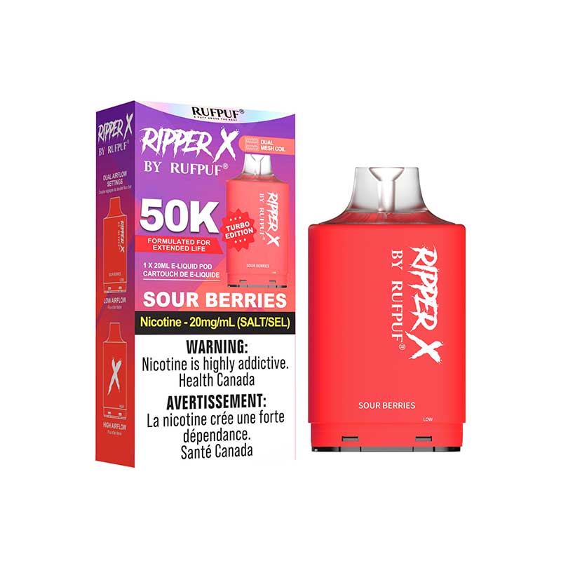 Rufpuf Ripper X Compatible Pod 50K - Sour Berries | Bay Vape