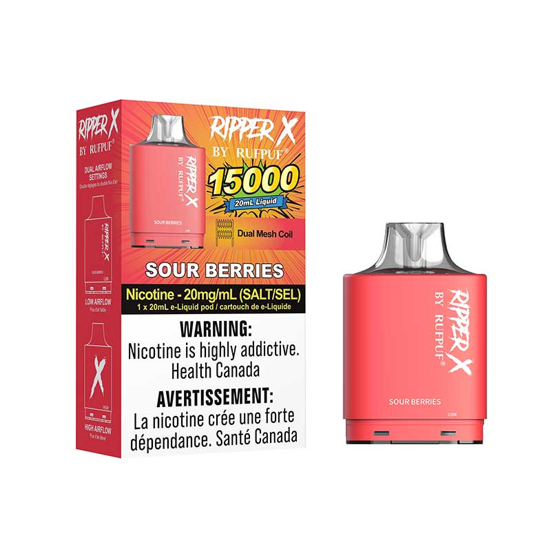 Rufpuf Ripper X Compatible Pod 15K - Sour Berries | Bay Vape