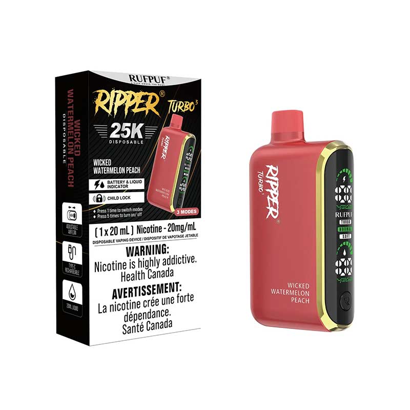 Ripper Turbo 3 25K Disposable - Wicked Watermelon Peach | Bay Vape